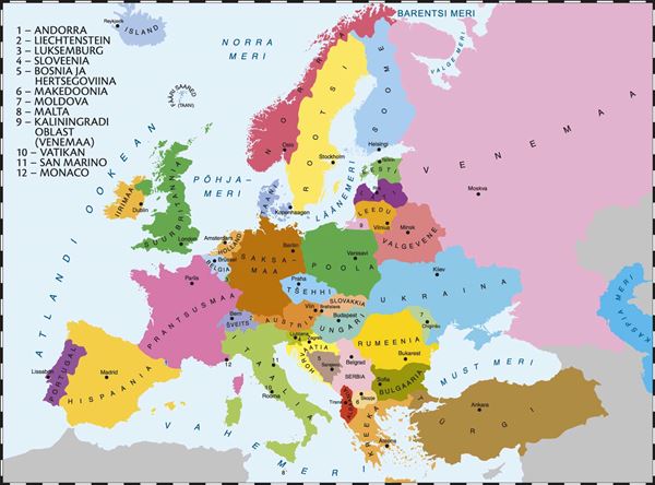 Euroopa asend, suurus ja piirid – Opiq